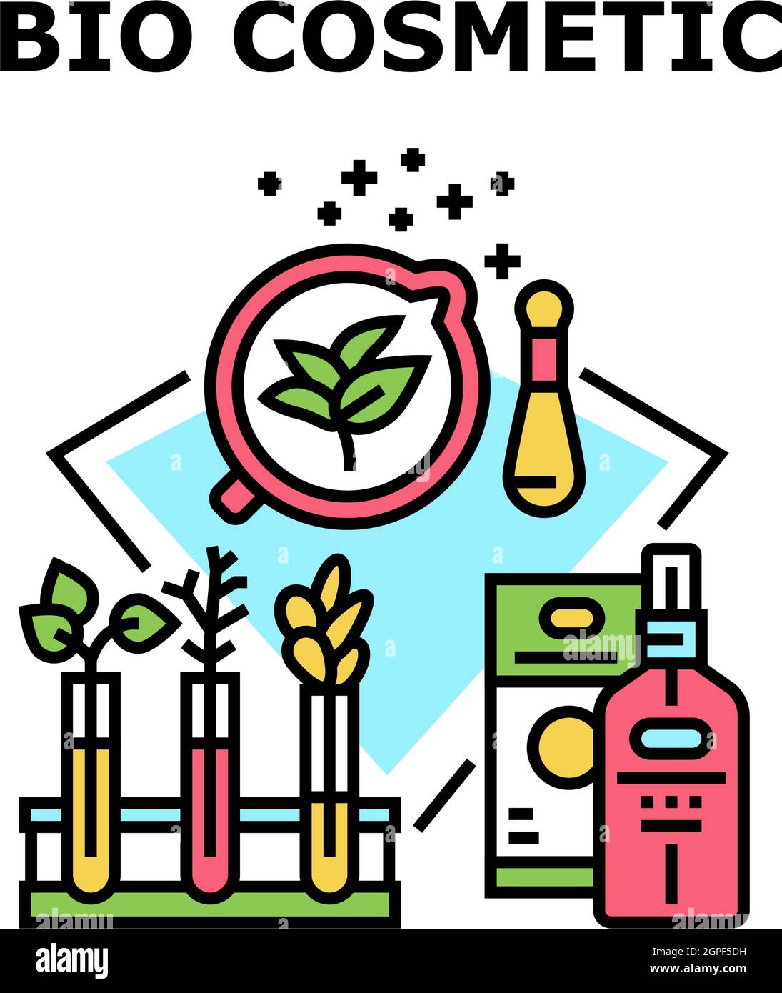 Bio Cosmetic Vector Concept Color Illustration Stock Vector Image & Art ...