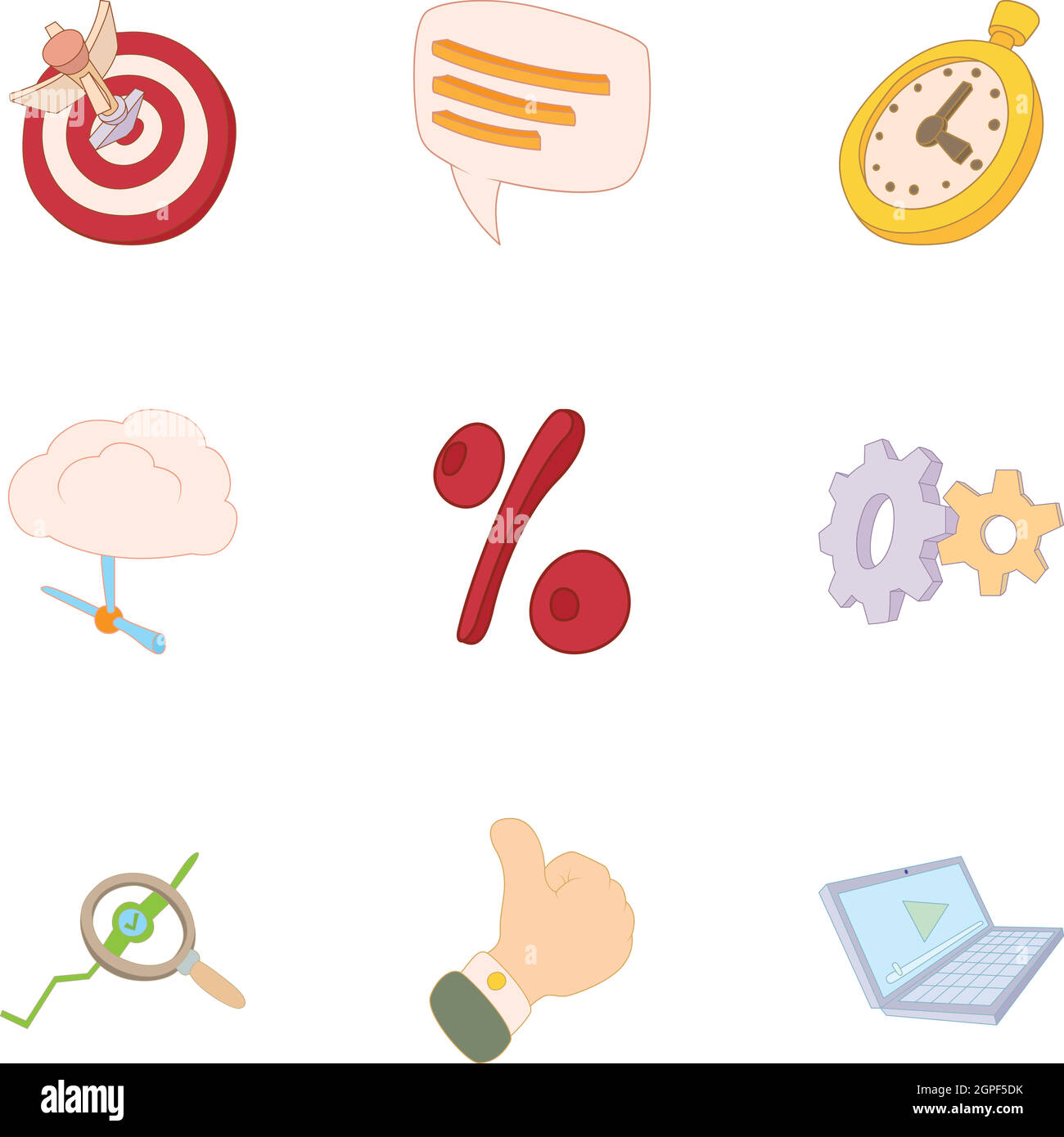 Internet data icons set, cartoon style Stock Vector Image & Art - Alamy