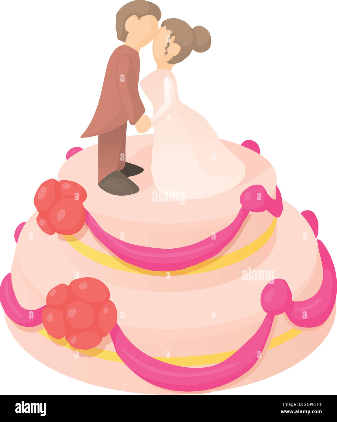 Wedding Cake Topper Cartoon