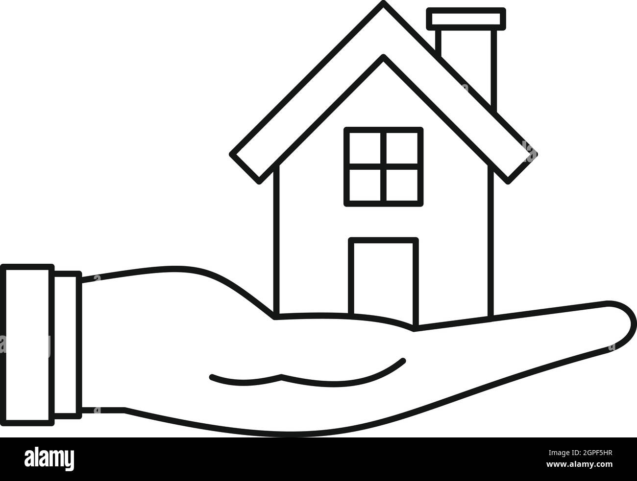 Hand care icon outline Black and White Stock Photos & Images - Alamy