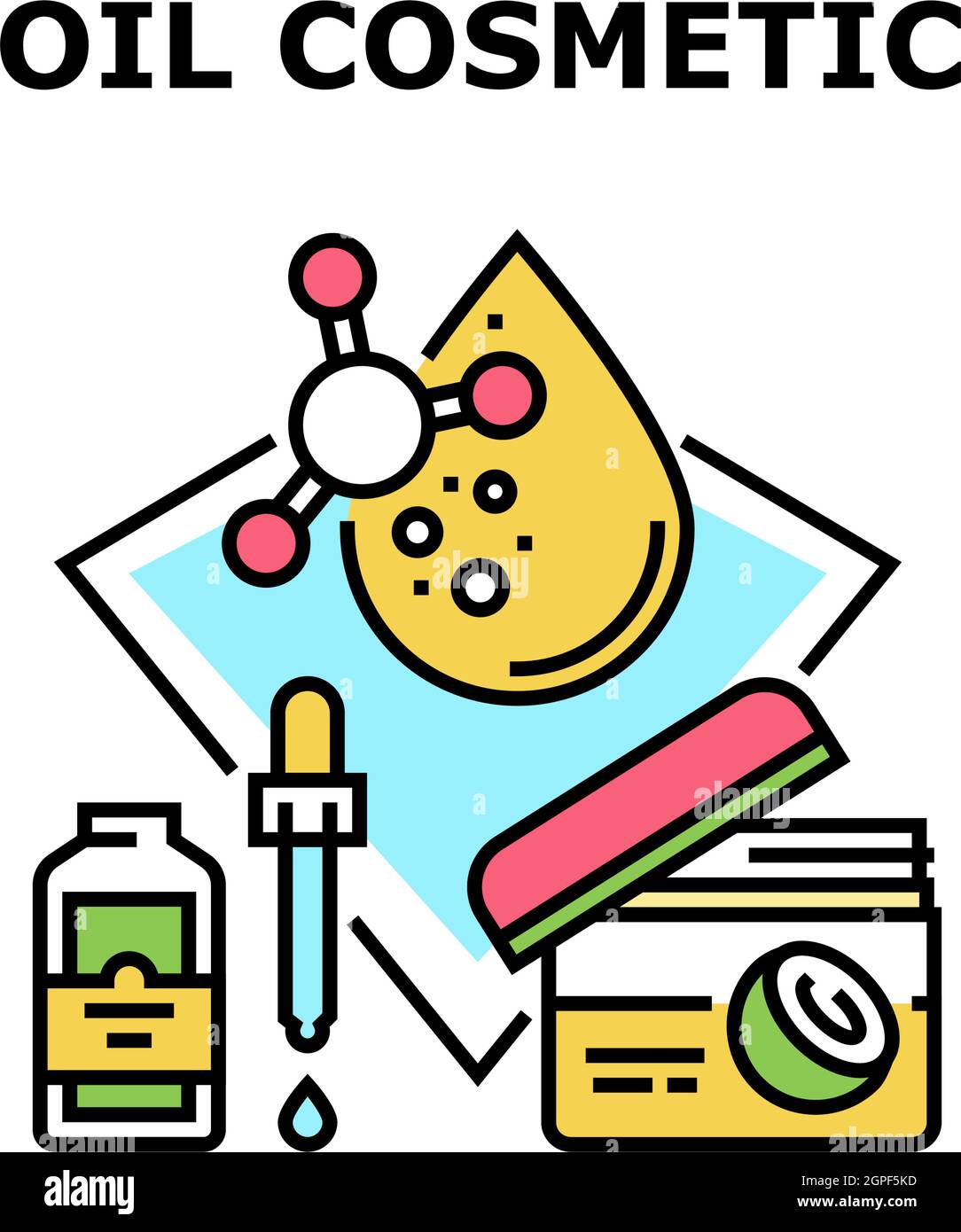 Oil Cosmetic Vector Concept Color Illustration Stock Vector Image & Art ...