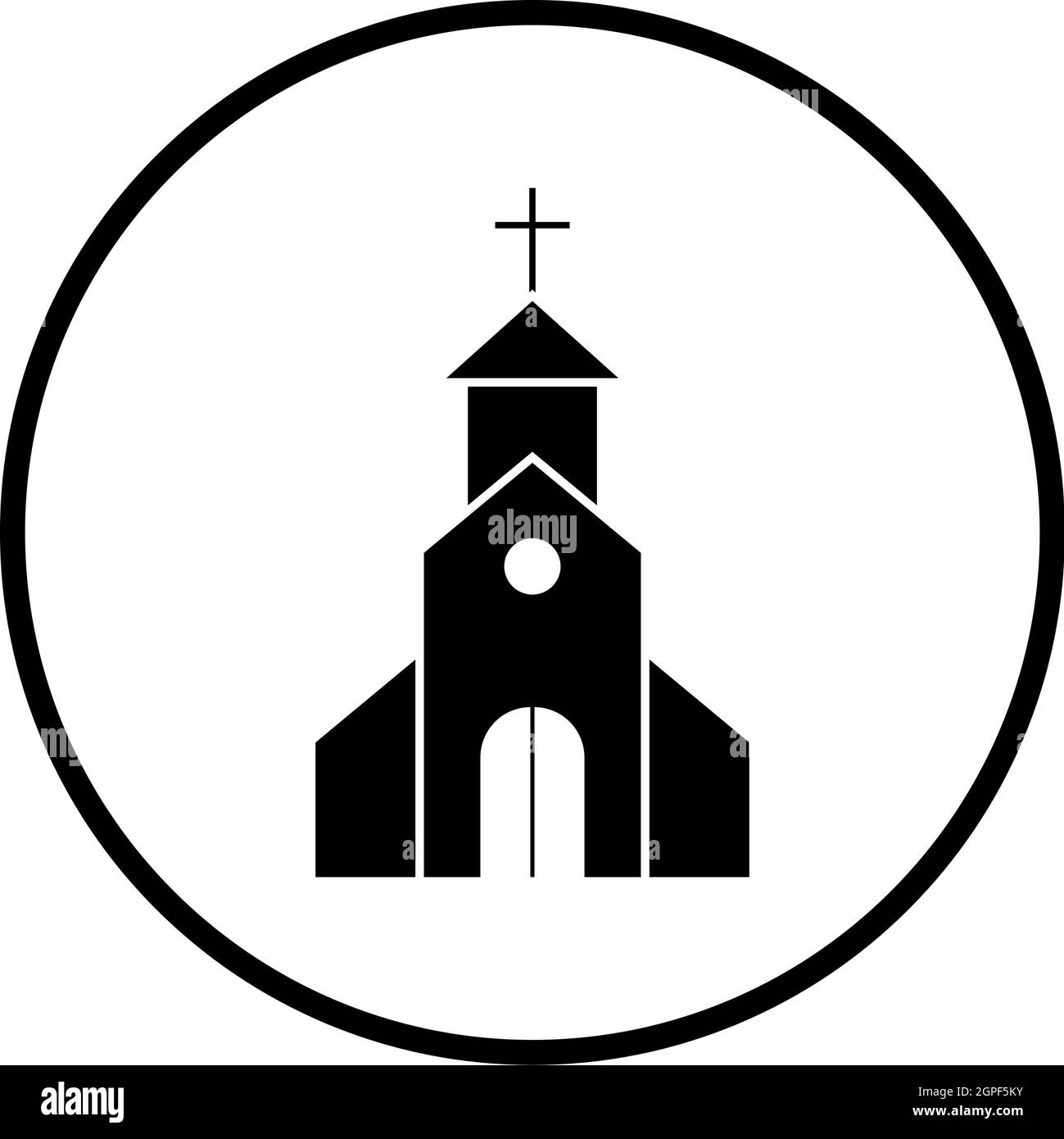 Church circle icon hi-res stock photography and images - Alamy