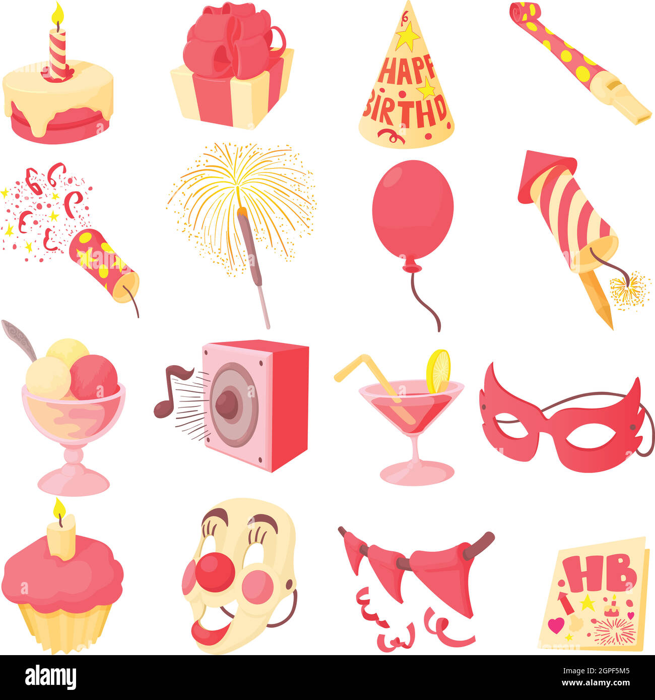 Happy birthday cartoon hi-res stock photography and images - Alamy