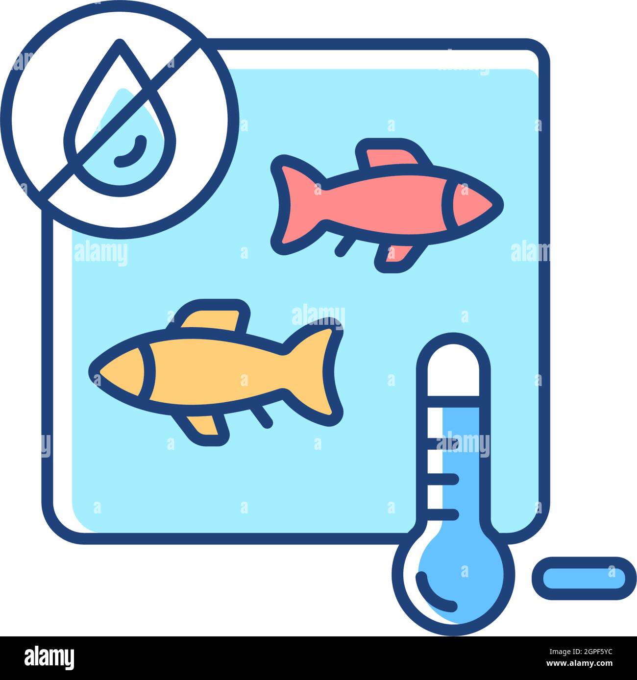 Freeze drying fish RGB color icon Stock Vector Image & Art - Alamy