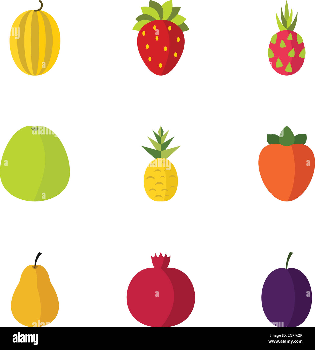 Summer orchard fruit Stock Vector Images - Alamy