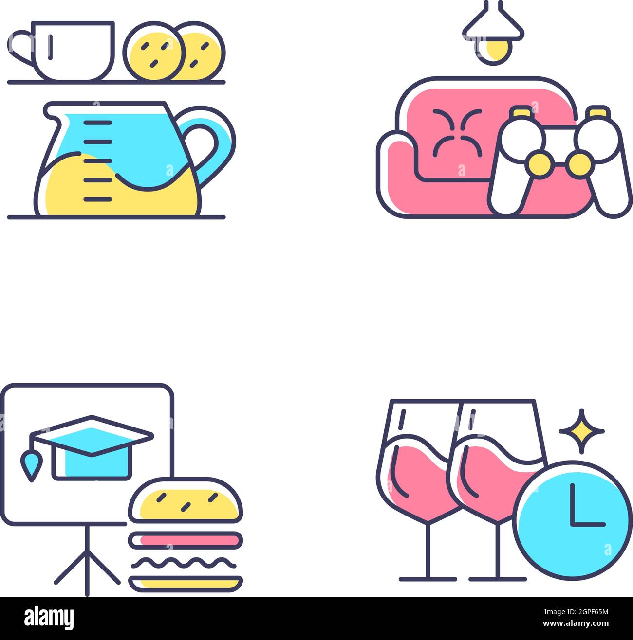 Employee engagement RGB color icons set Stock Vector Image & Art - Alamy