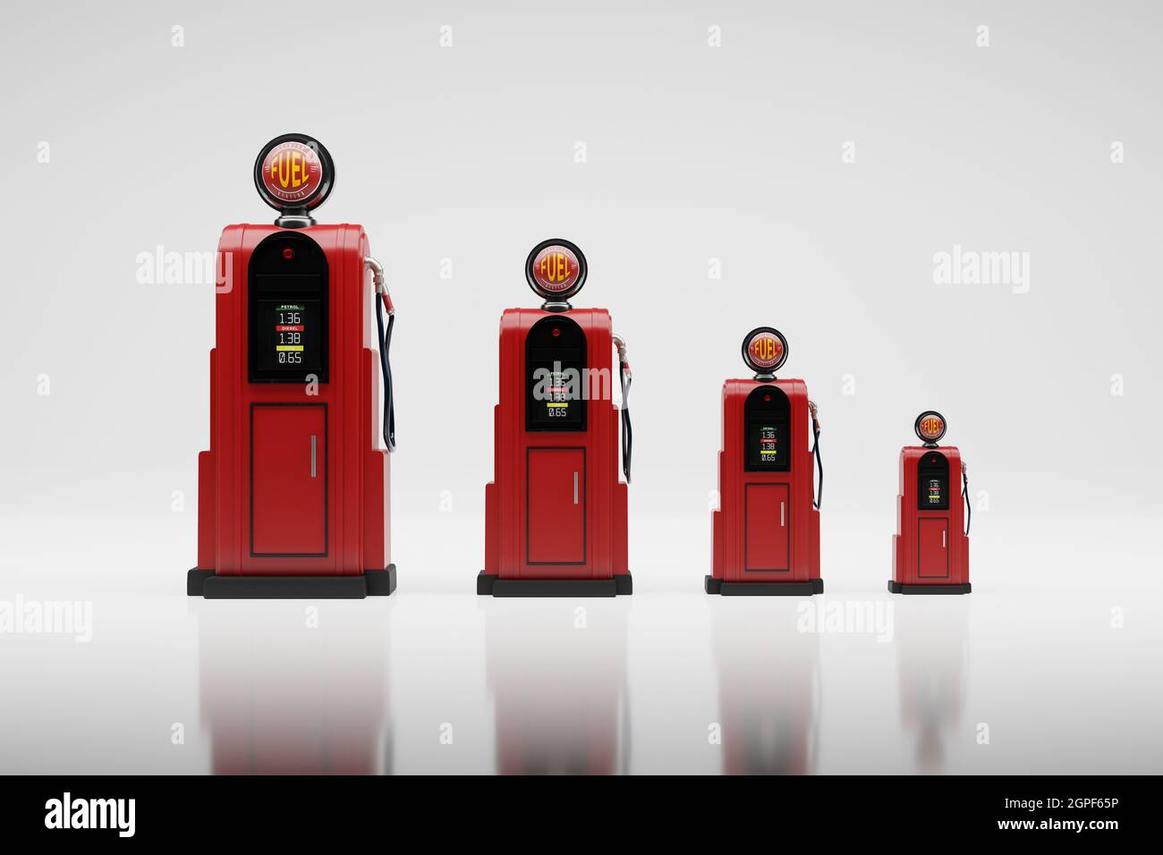 Fuel Shortage Crisis, Humour, Funny Concept. 3D Illustration Stock ...