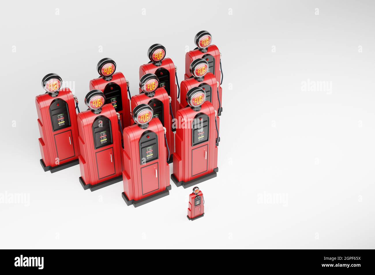 Fuel Shortage Crisis, Humour, Funny Concept. 3D Illustration Stock ...