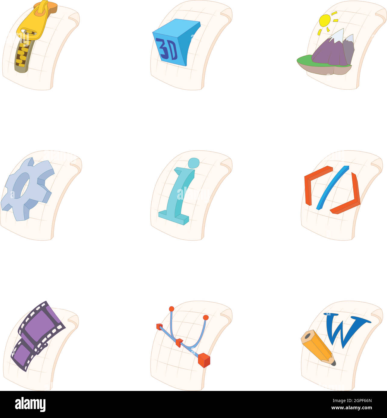 Documents illustration set Stock Vector Images - Alamy