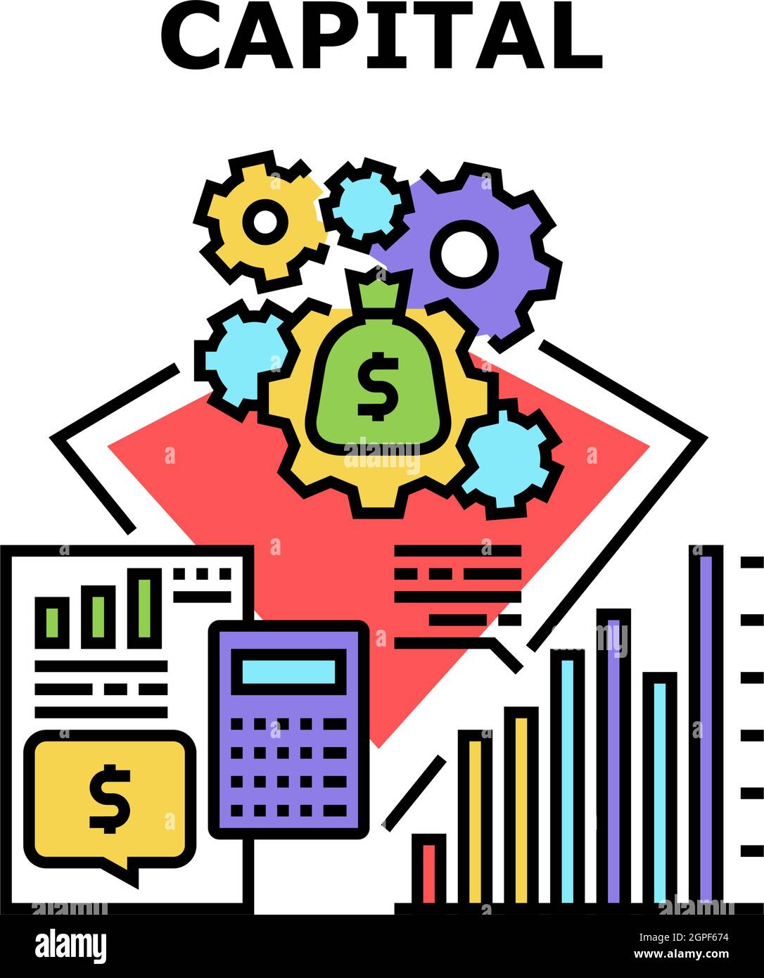 Finance Capital Vector Concept Color Illustration Stock Vector Image ...