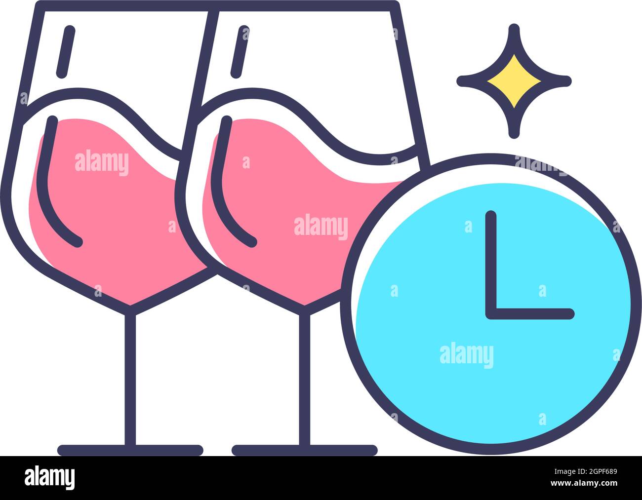 Company happy hour RGB color icon Stock Vector Image & Art - Alamy