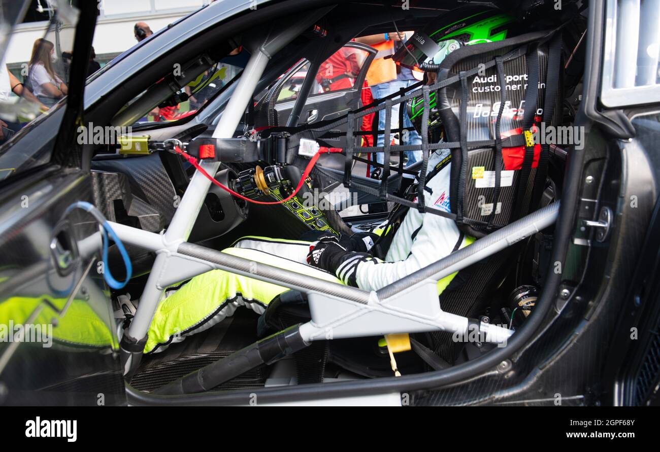 Race Car Interior With Driver