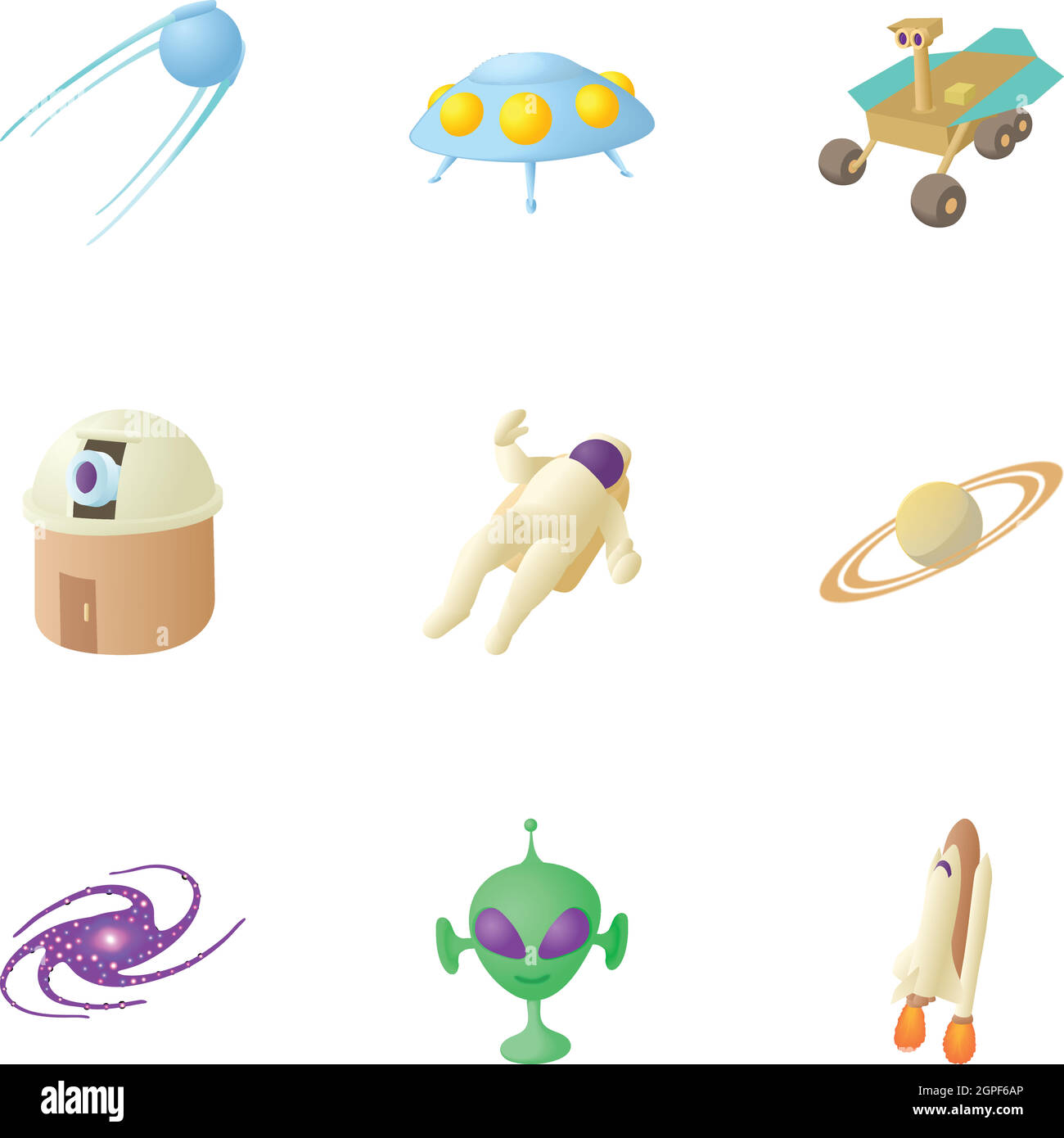 Universe icons set, cartoon style Stock Vector Image & Art - Alamy