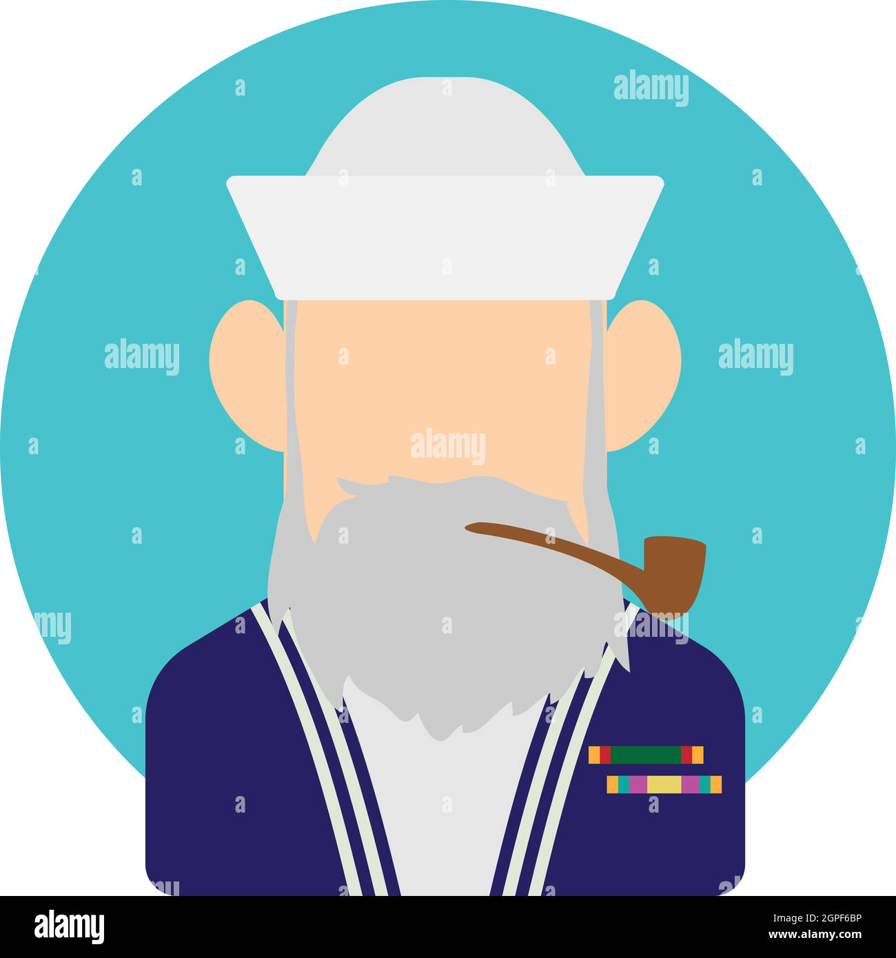Avatar man sailor icon, flat style Stock Vector Image & Art - Alamy