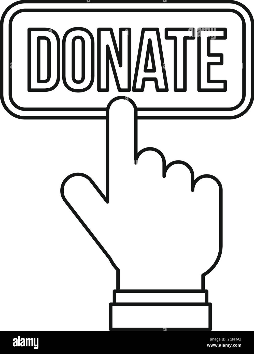 Simple outline icon hand Stock Vector Images - Alamy