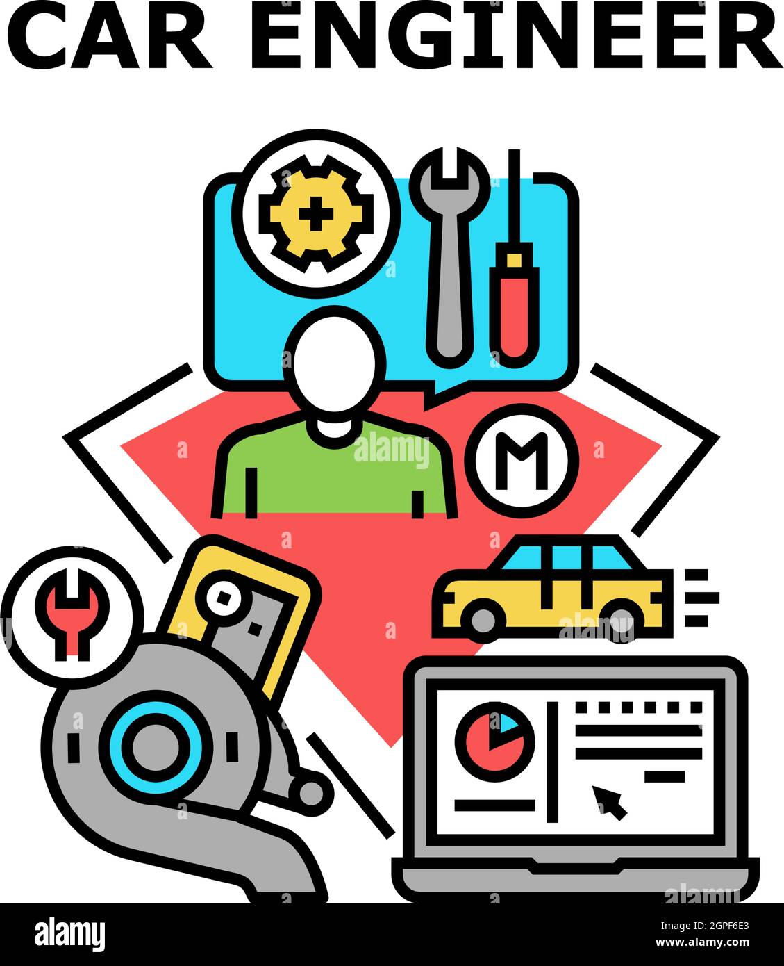 Car Engineer Vector Concept Color Illustration Stock Vector Image & Art ...