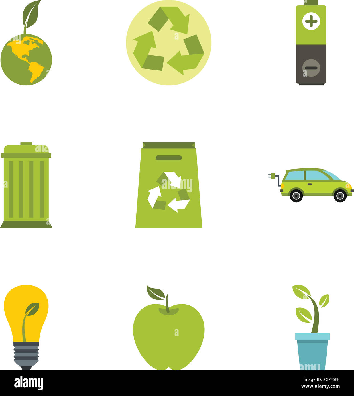 Environment protection flat concept Stock Vector Images - Alamy