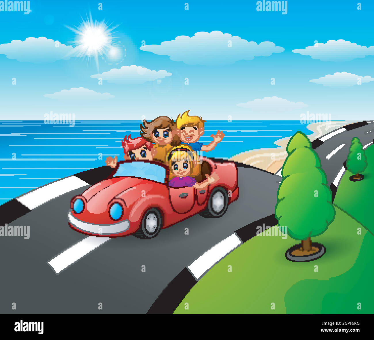 Driving a racing car Stock Vector Images - Alamy