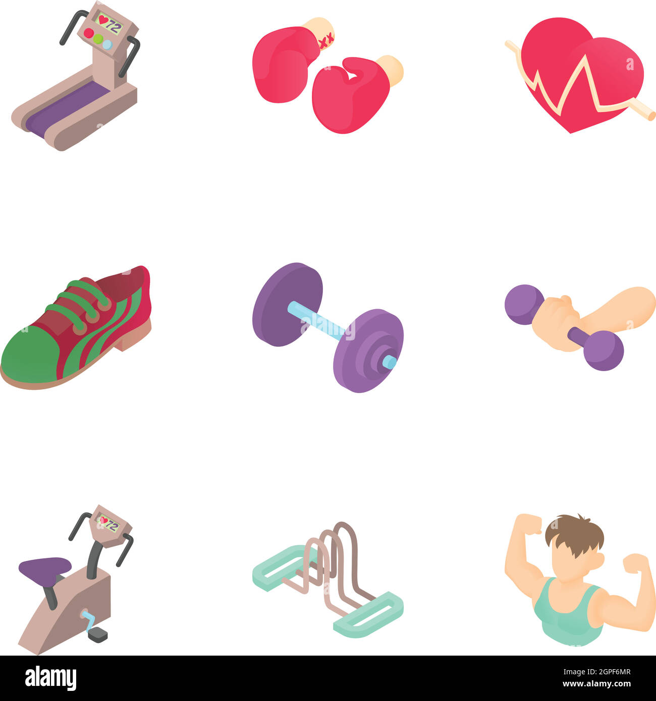 Active sports icons set, cartoon style Stock Vector Image & Art - Alamy