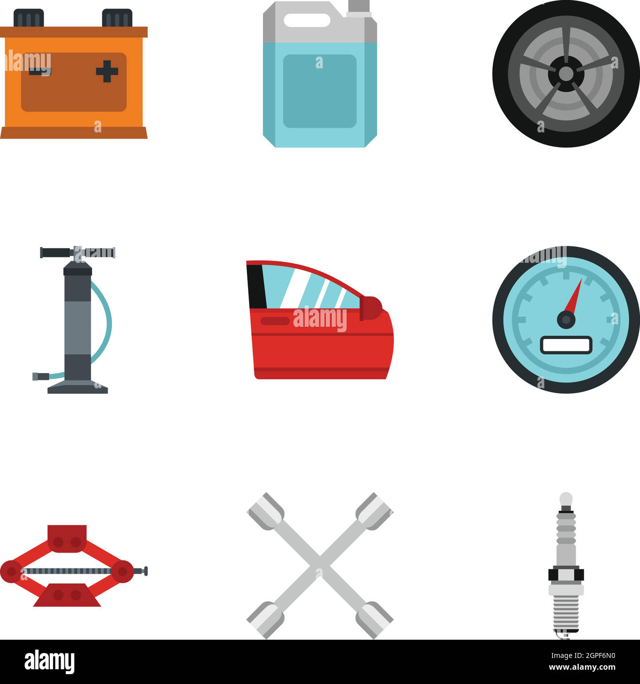 Car service flat icons Stock Vector Images - Alamy