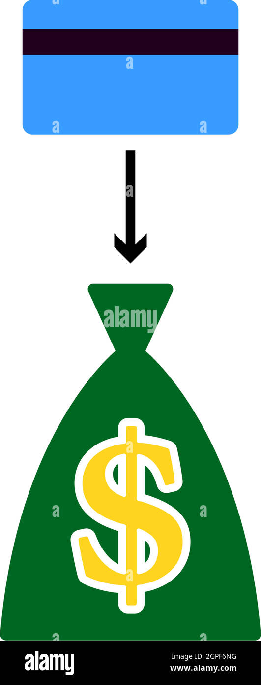 Coin money dollar bag arrow hi-res stock photography and images - Alamy