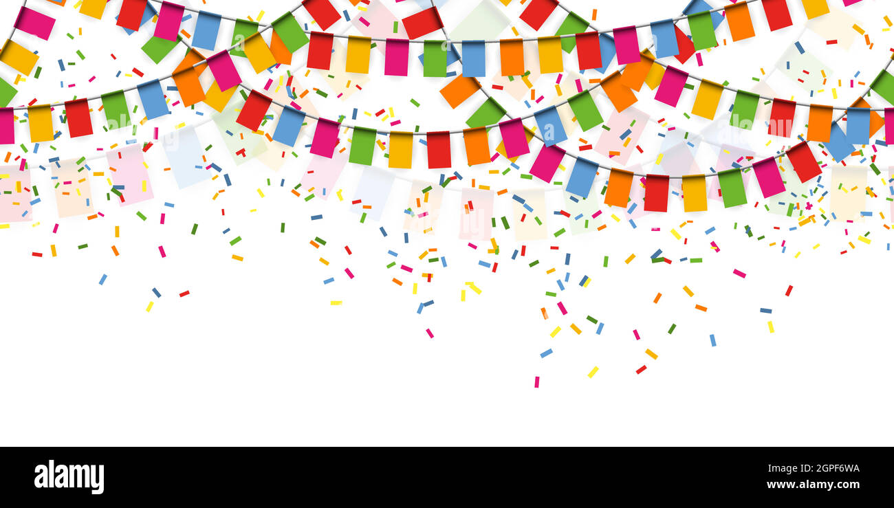 seamless colored garlands party background Stock Vector Image & Art - Alamy