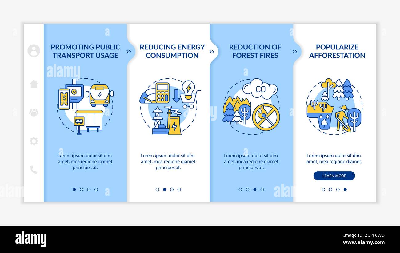 Sustainability Initiatives Onboarding Vector Template Stock Vector Image And Art Alamy