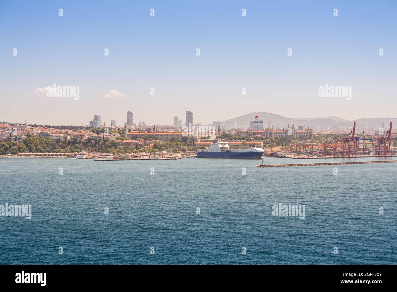 Istanbul, Turkey; May 25th 2013: Asian side view from European side ...