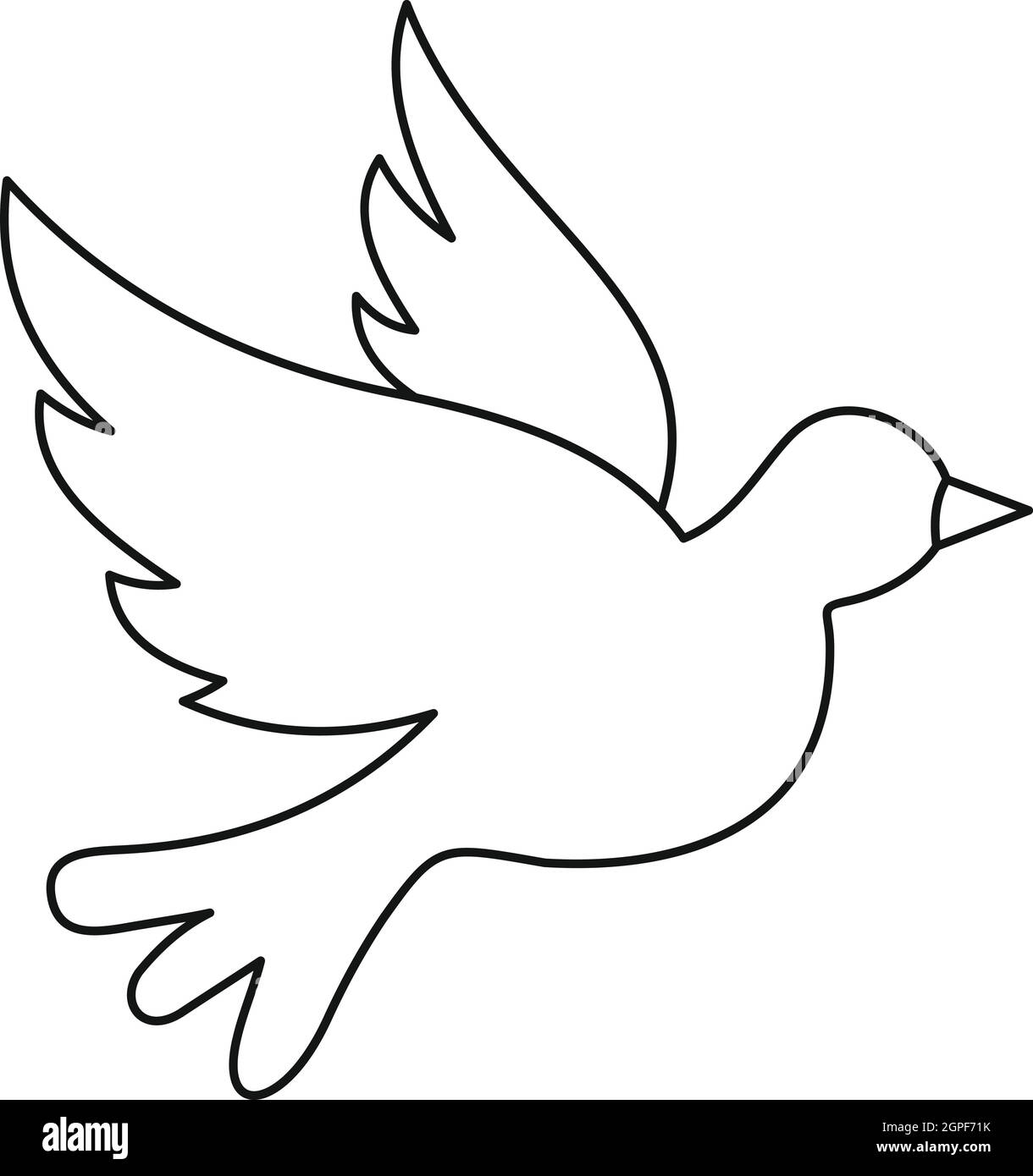 Peace dove outline line Stock Vector Images - Alamy