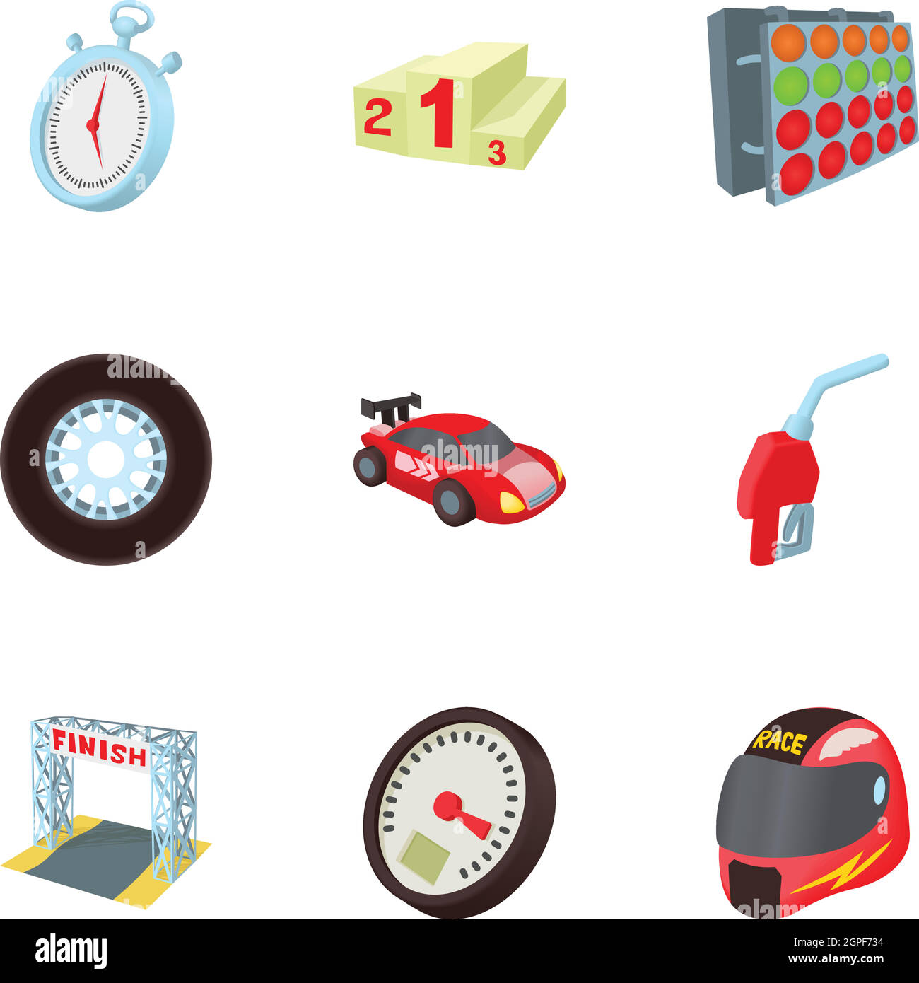Speed cars icons set, cartoon style Stock Vector Image & Art - Alamy