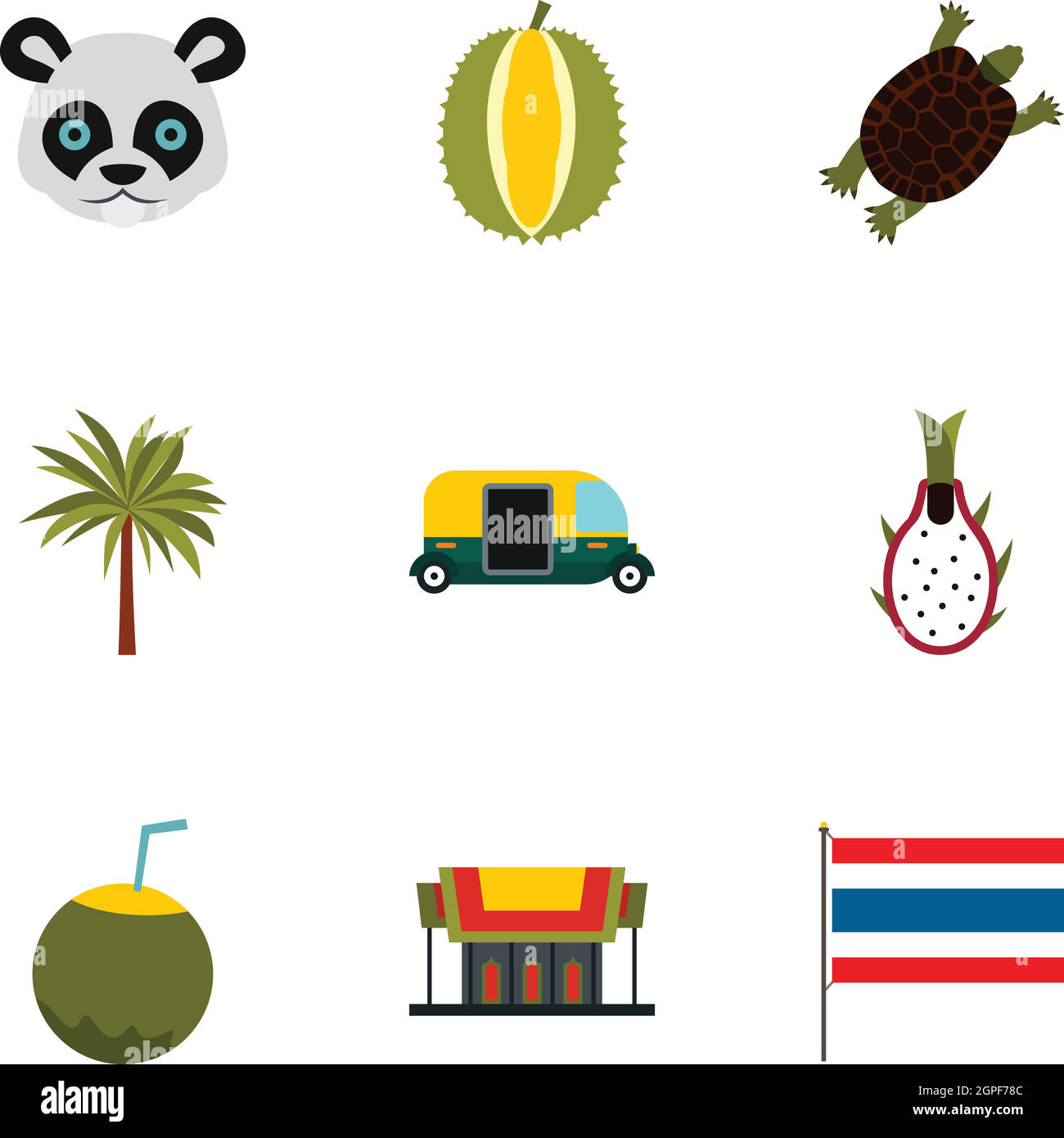Thailand tuk icon Cut Out Stock Images & Pictures - Alamy