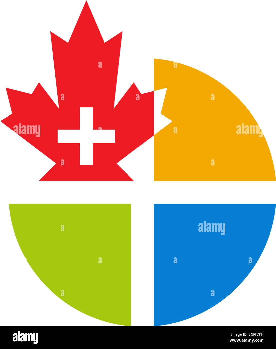 Maple leaf medical pharmacy logo icon illustration Stock Vector Image ...