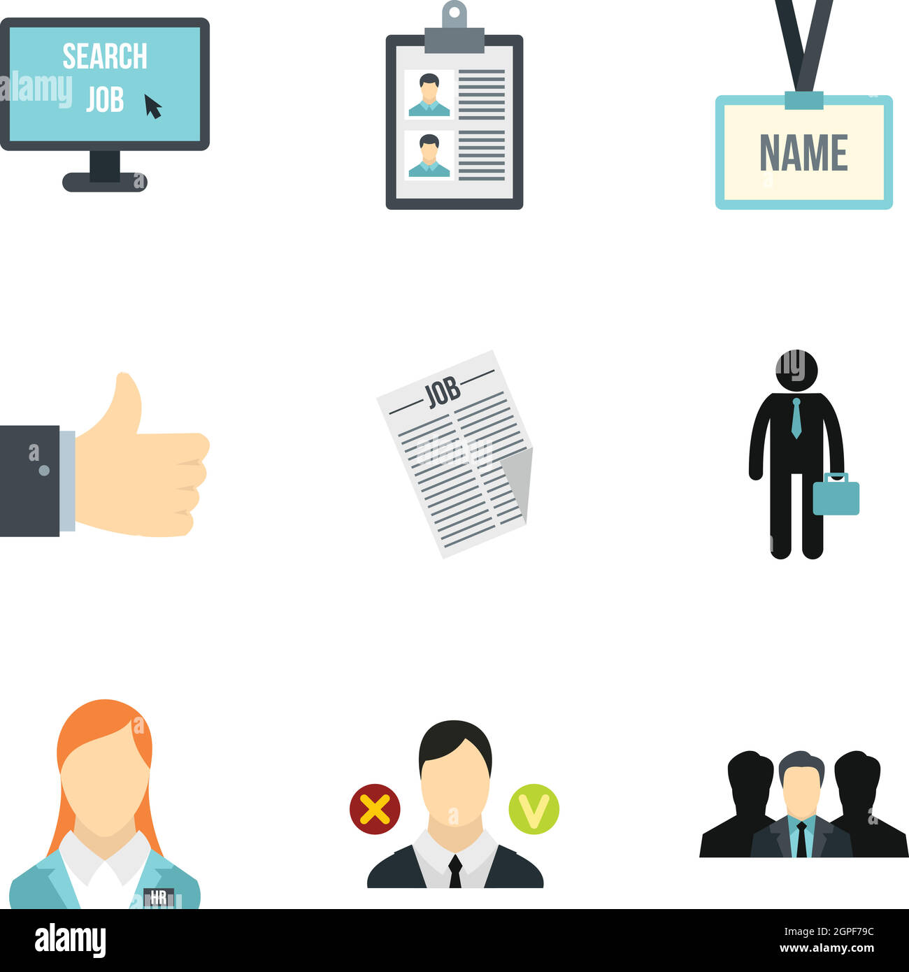 Team icons set, flat style Stock Vector Image & Art - Alamy