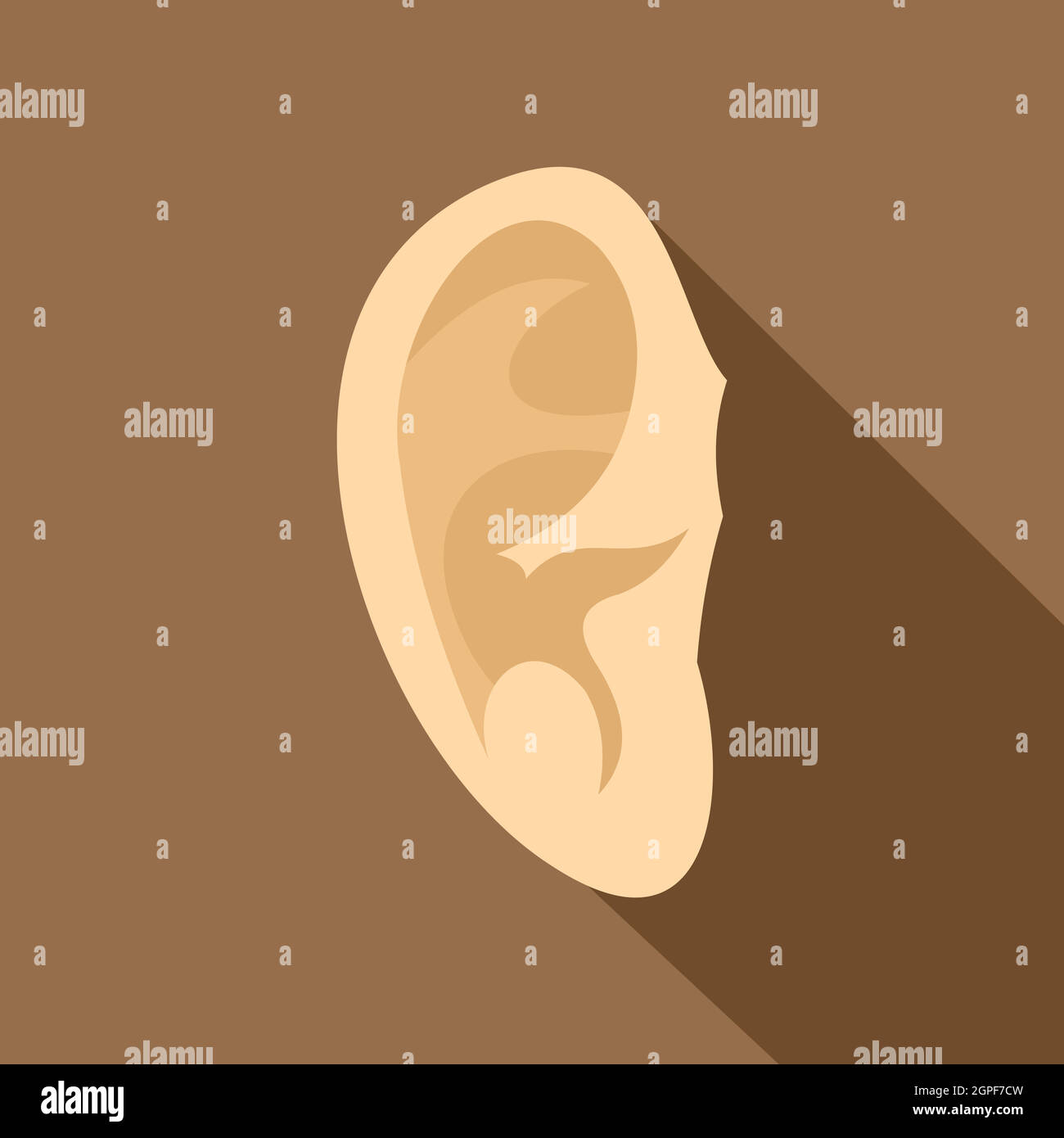 Ear icon, flat style Stock Vector Image & Art - Alamy
