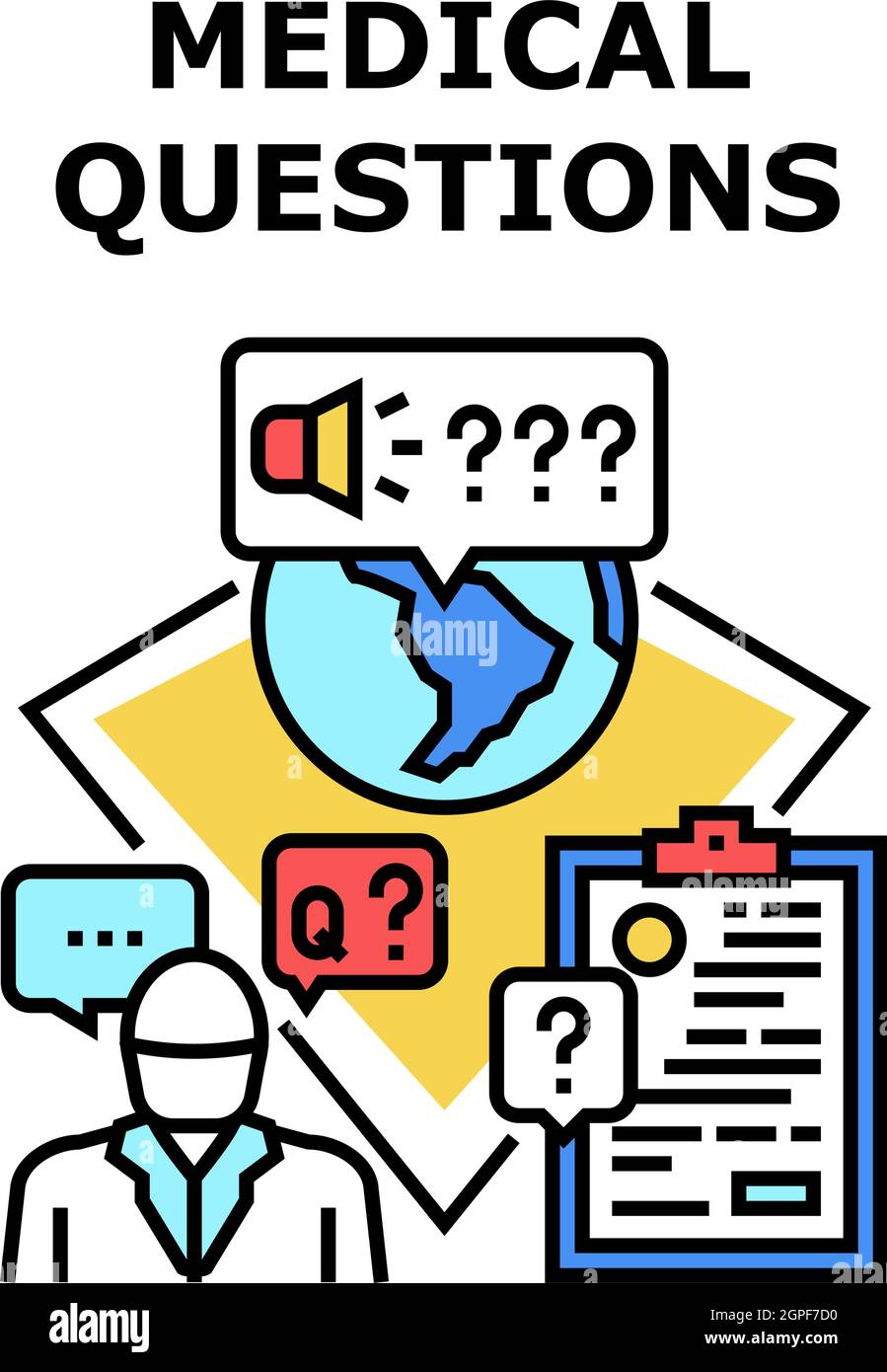 Health Medical Questions Vector Concept Color Stock Vector Image & Art ...