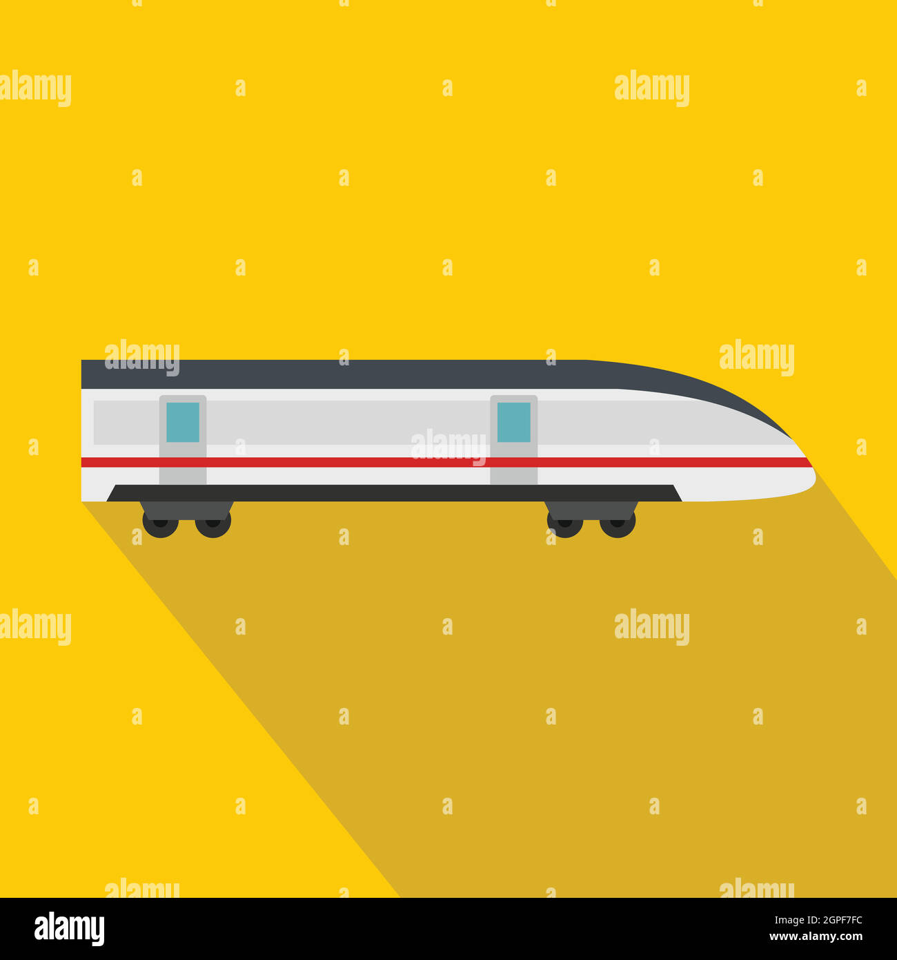 Modern high speed train icon, flat style Stock Vector Image & Art - Alamy