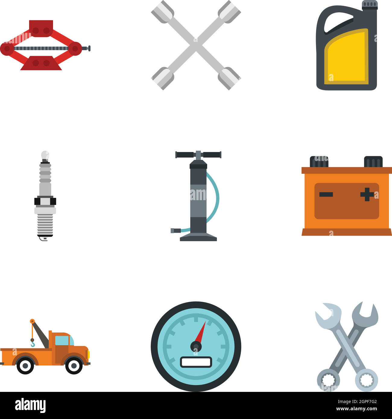 Car service flat icons Stock Vector Images - Alamy