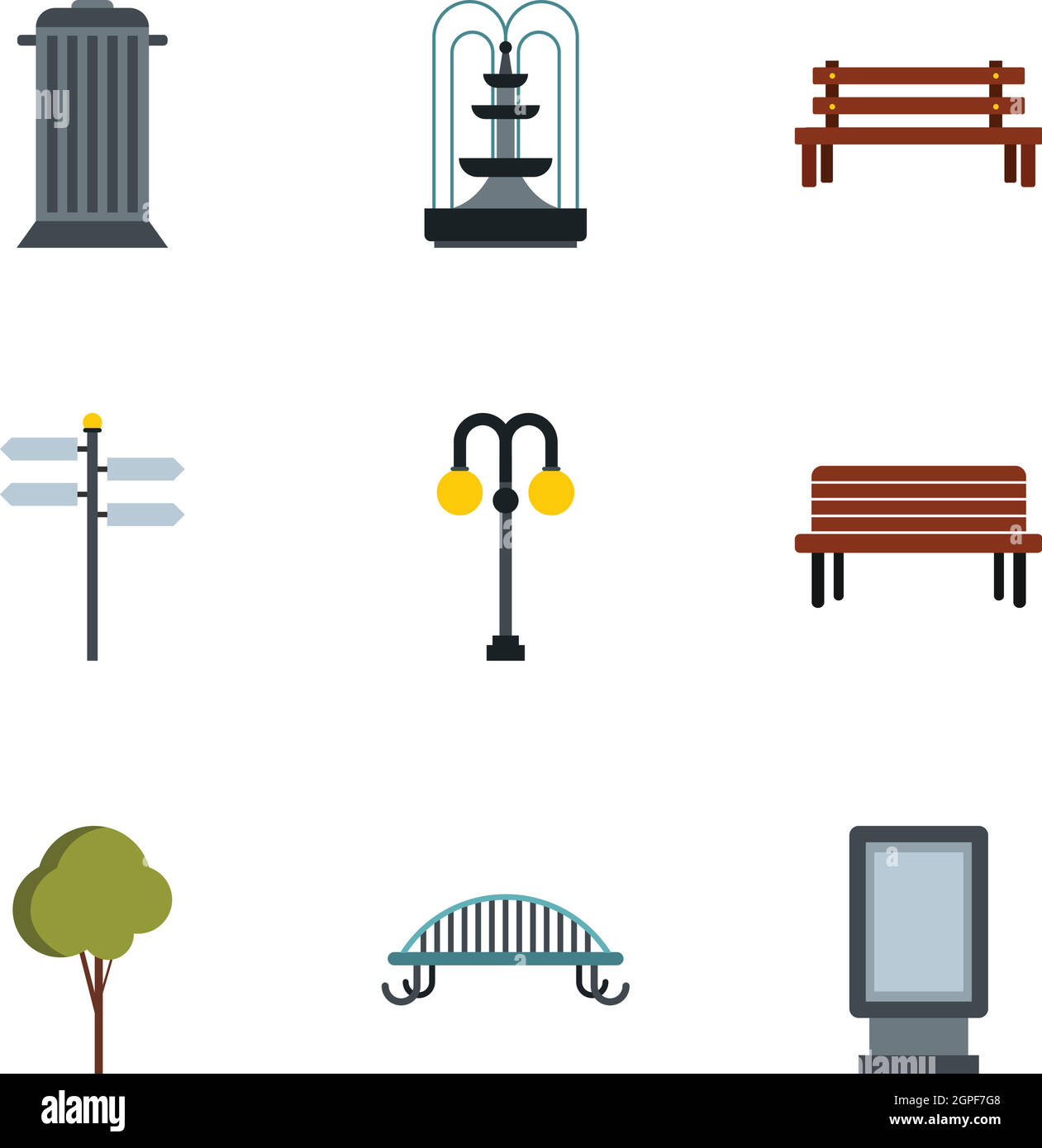 Park icons set, flat style Stock Vector Image & Art - Alamy