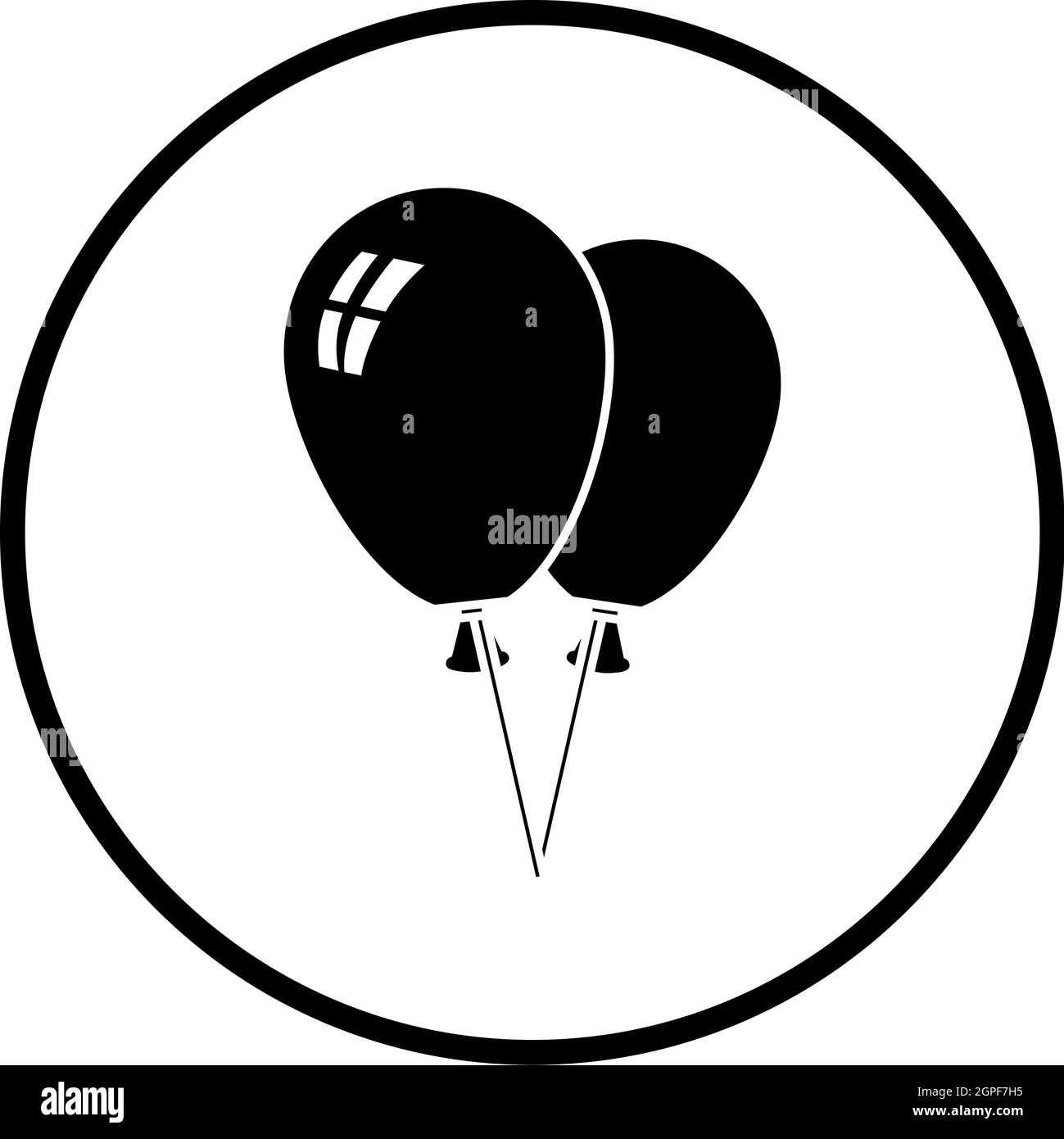 Two Balloons Icon Stock Vector Image & Art - Alamy