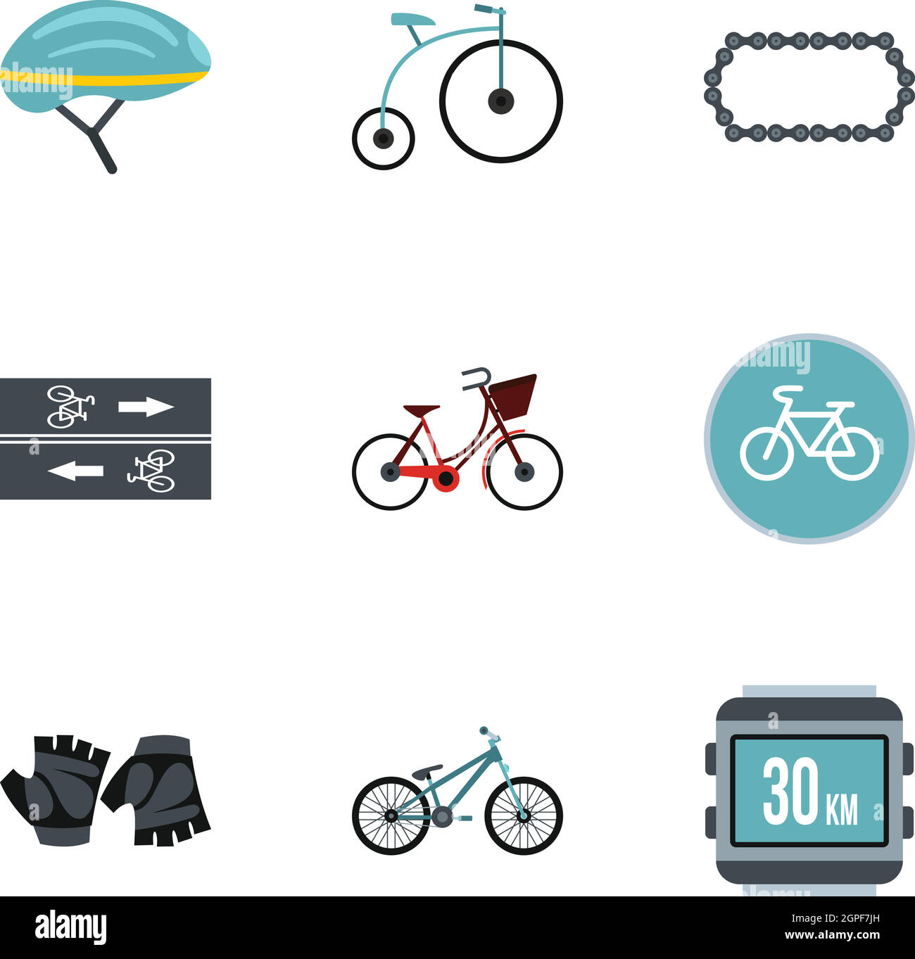 Bike path icon Stock Vector Images - Alamy
