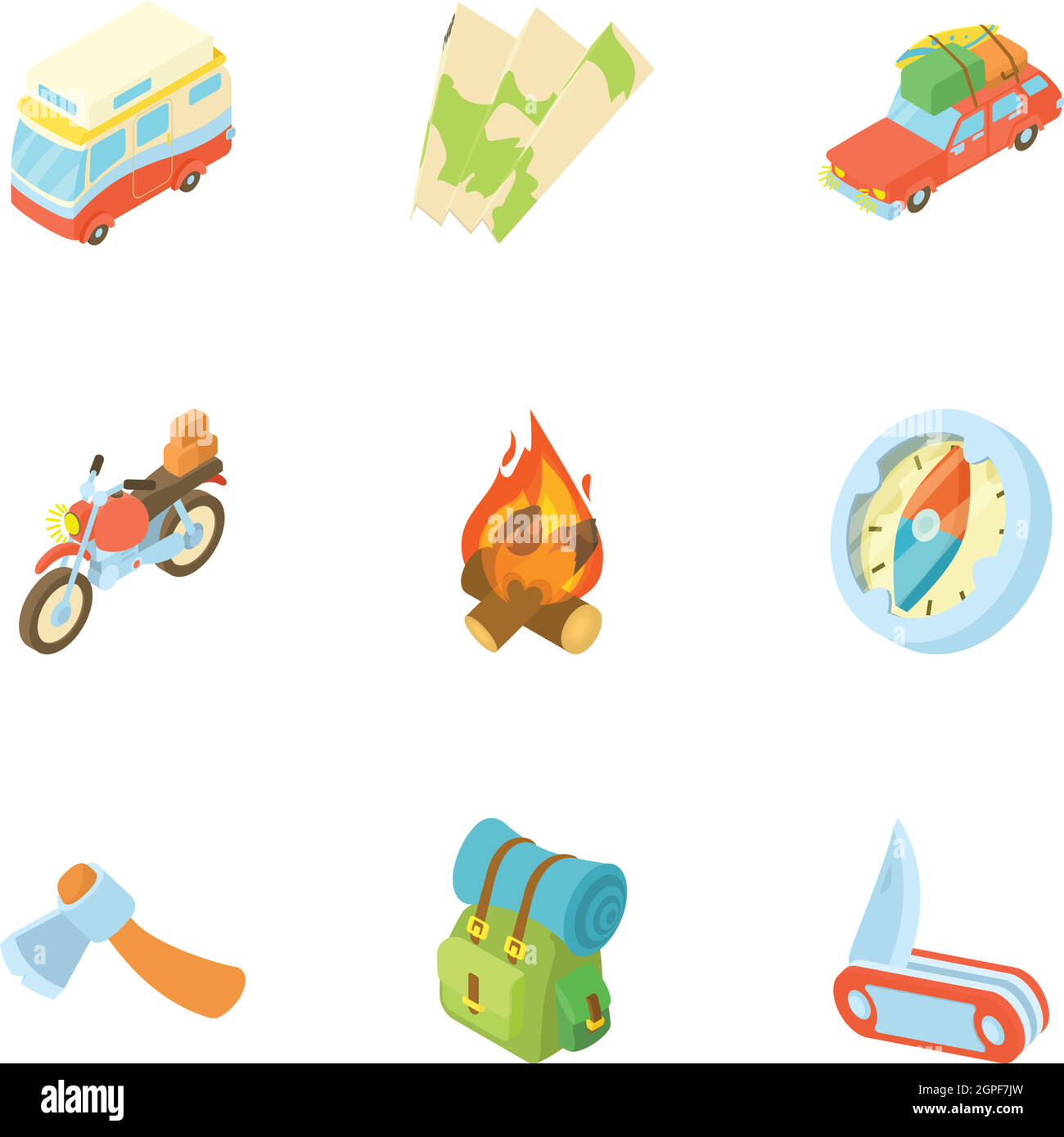 Vector 3d nature set Stock Vector Images - Alamy