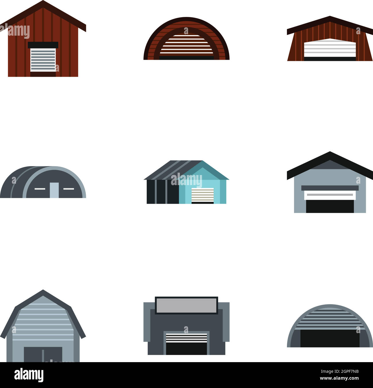 Warehouse icons set, flat style Stock Vector Image & Art - Alamy