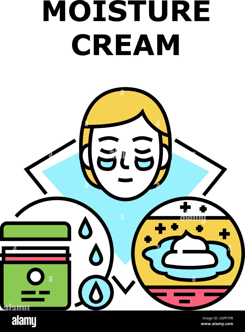 Apply moisture Stock Vector Images - Alamy