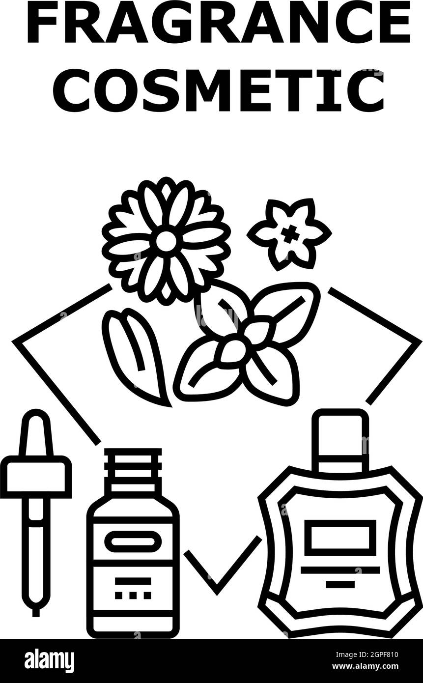 Fragrance Cosmetic Concept Black Illustration Stock Vector Image & Art ...
