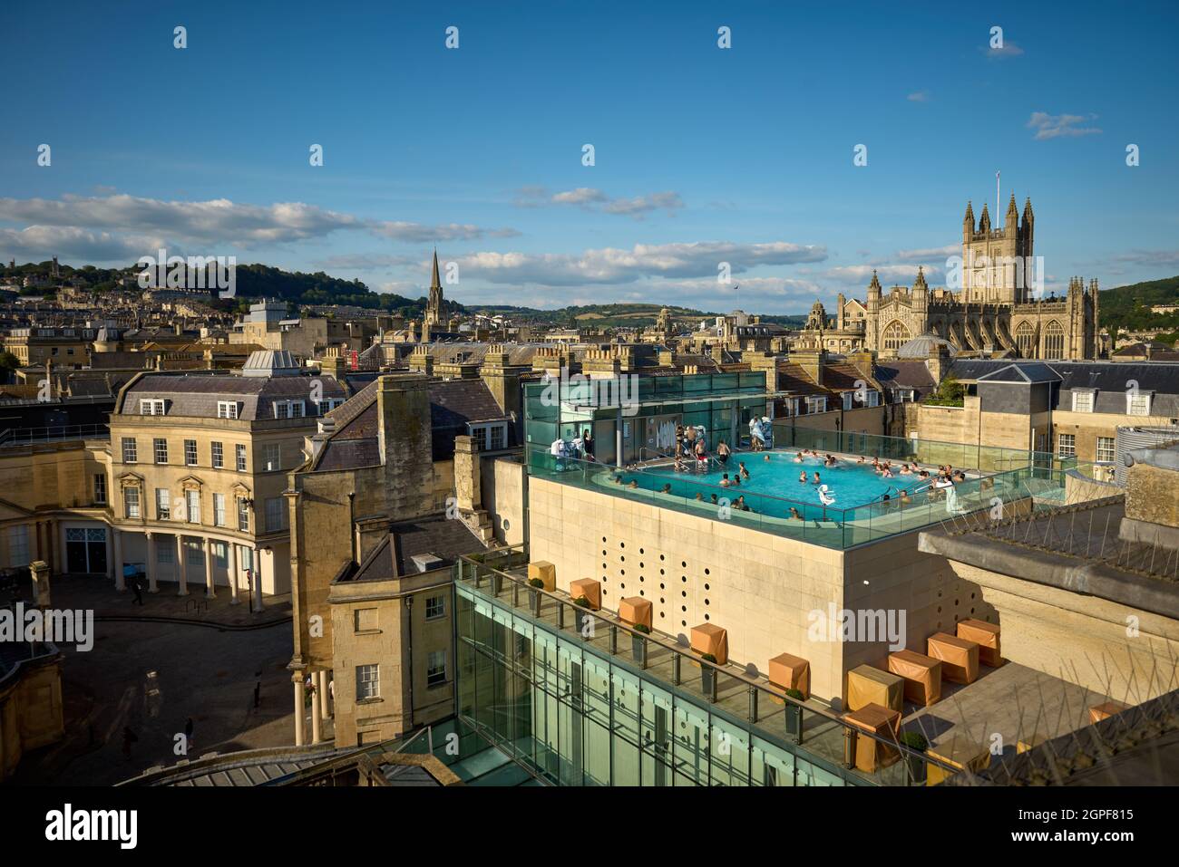 Thermae Bath Spa from above Stock Photo - Alamy