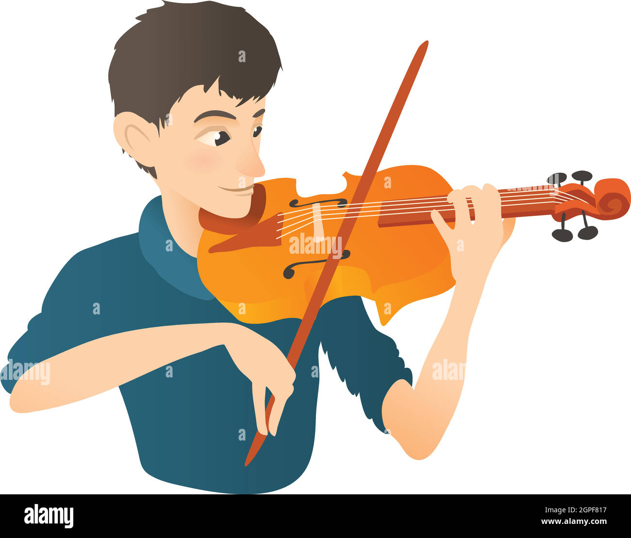 Man with violin Stock Vector Images - Alamy