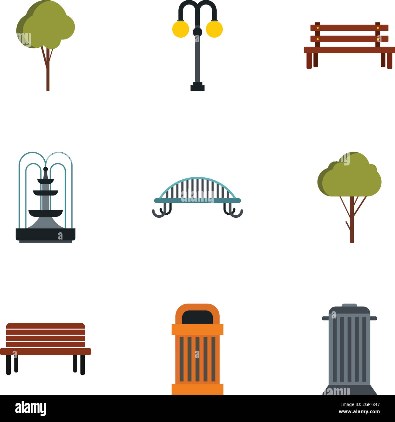 Natural wooden garden bench Stock Vector Images - Alamy