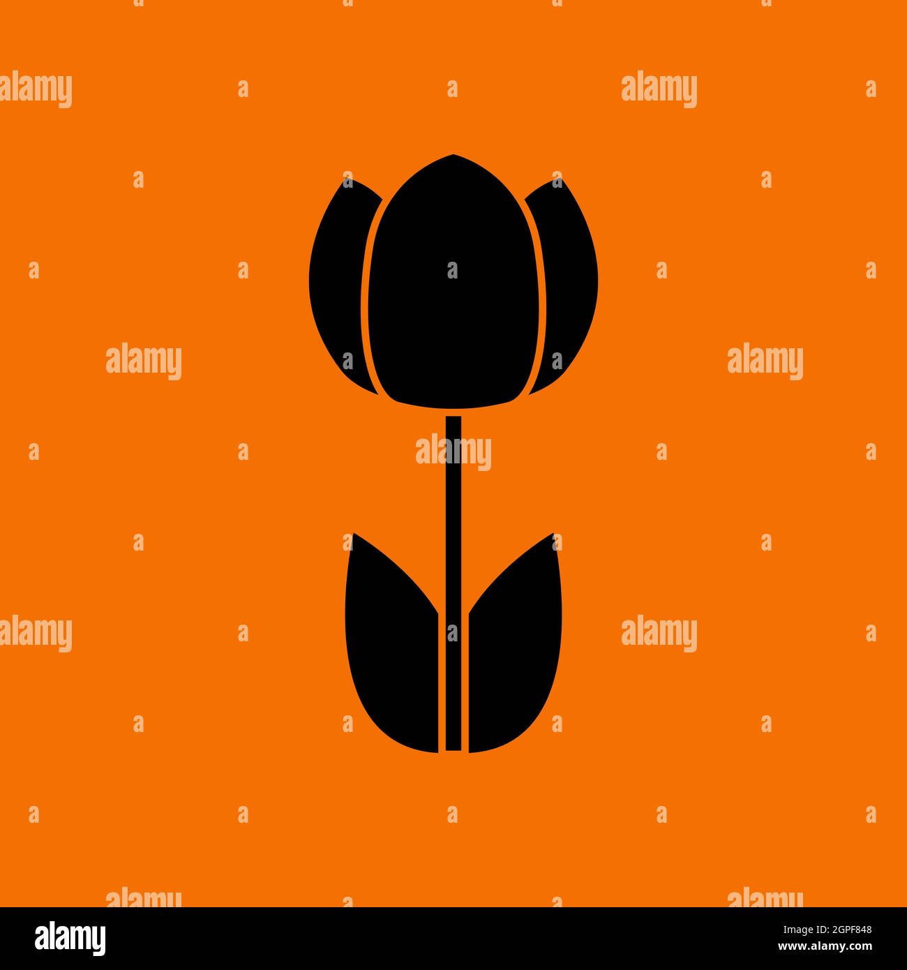 Orange flower garden Stock Vector Images - Alamy