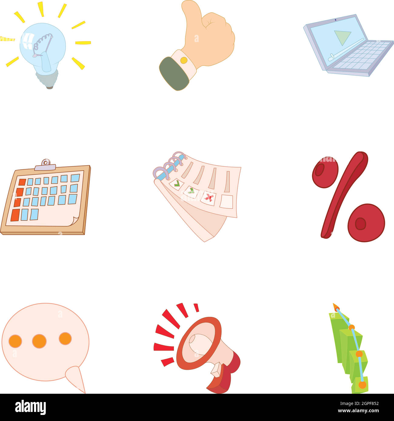 Information data icons set, cartoon style Stock Vector Image & Art - Alamy