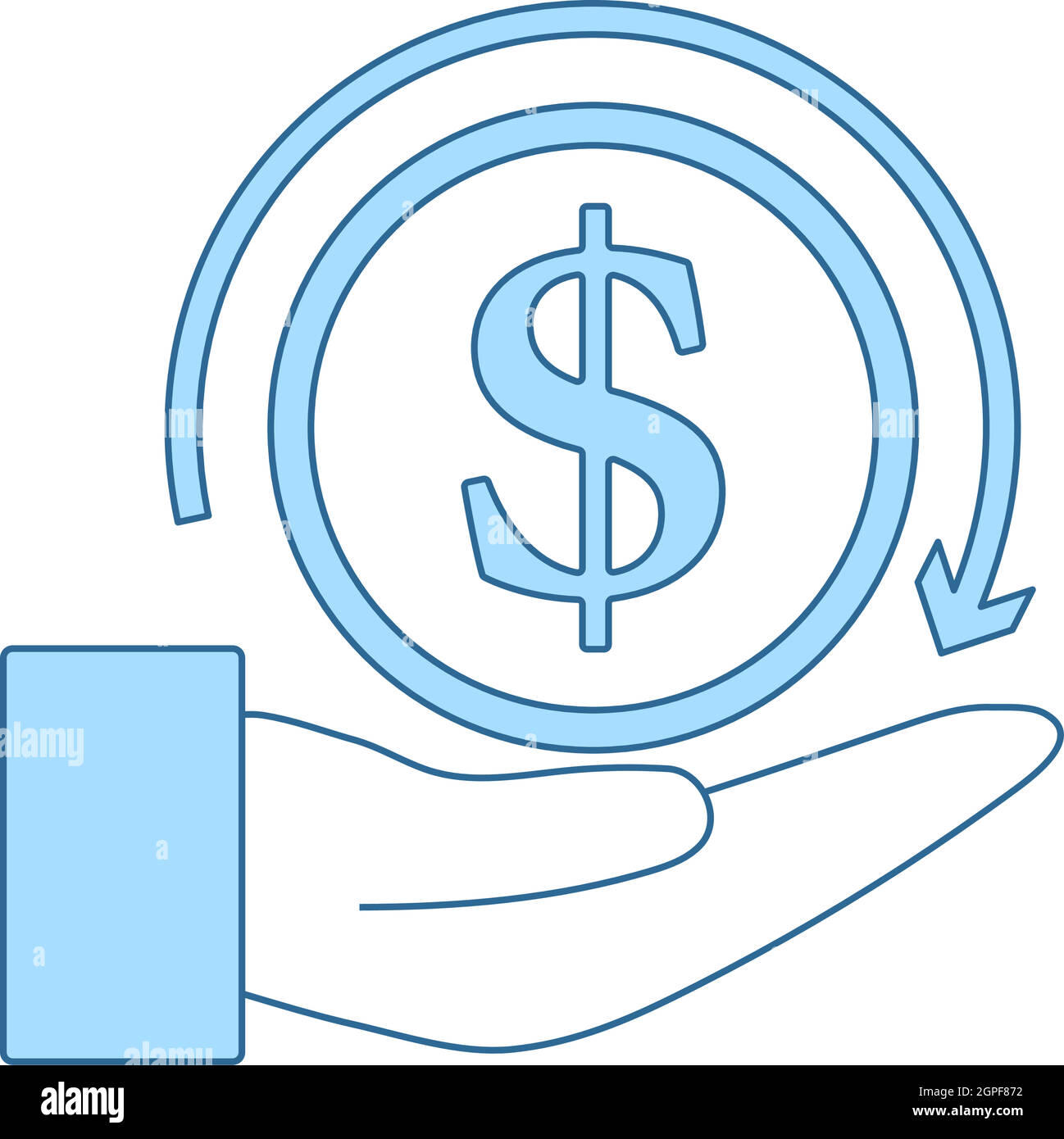 Cash Back Coin To Hand Icon Stock Vector Image & Art - Alamy